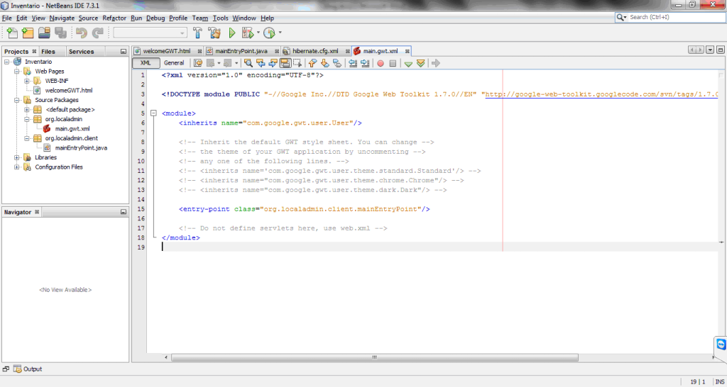 Tutorial: Construyendo aplicaciones con Java y GWT – DW Training